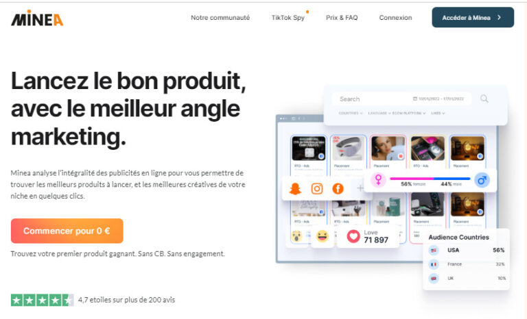 Minea Review 2024 : Features, Pricing, Pros & Cons - Dropispy